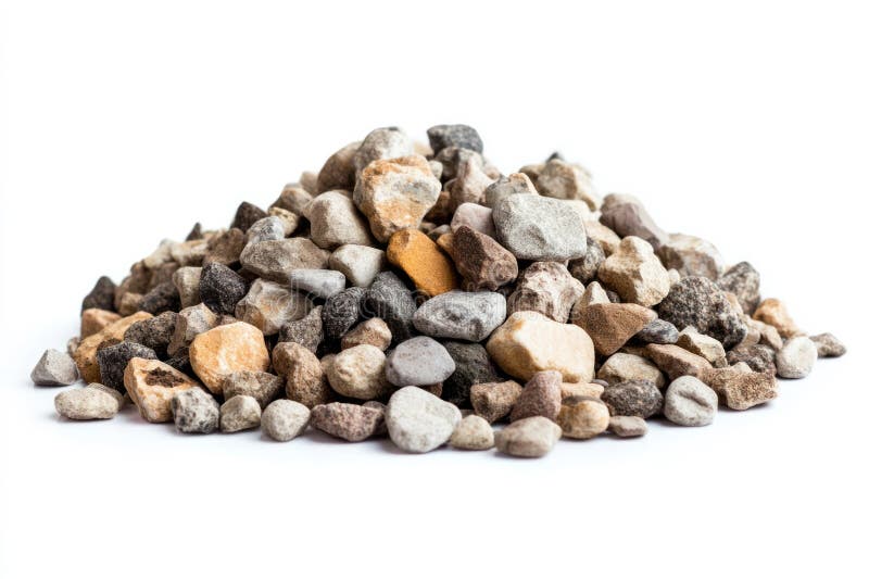 Pile of Multicolored Rocks on White Background. AI Generative Stock ...