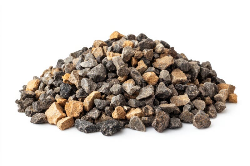 Pile of Multicolored Rocks on White Background. AI Image Stock ...