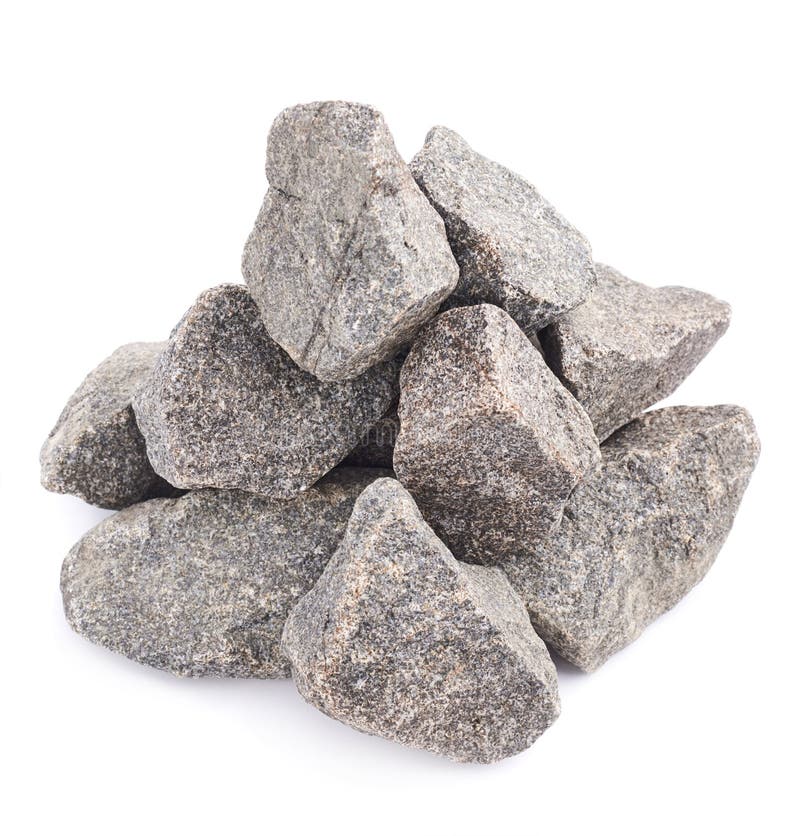 Pile of Multiple Granite Stones Isolated Stock Photo - Image of outdoor ...