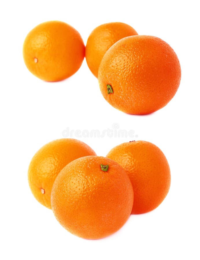 Pile of Multiple Ripe Oranges, Isolated Over the Stock Photo - Image of ...