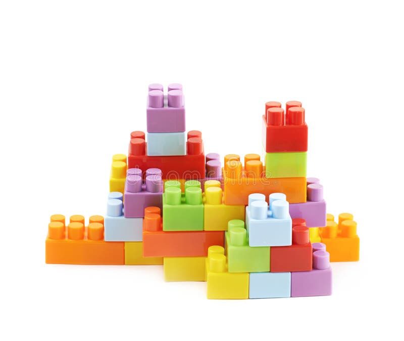 Pile of Multiple Toy Bricks Stock Image - Image of geometric, childhood ...