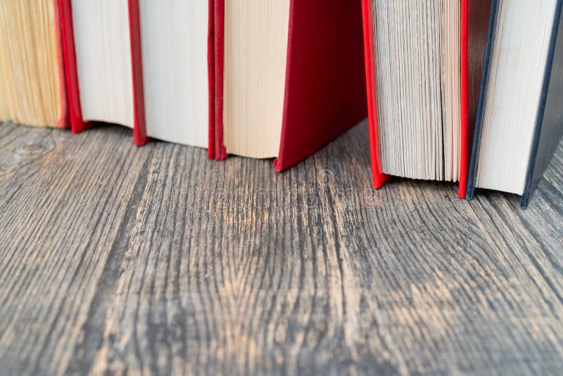 Pile of New Books. Books in Red Covers Stock Photo - Image of pile ...