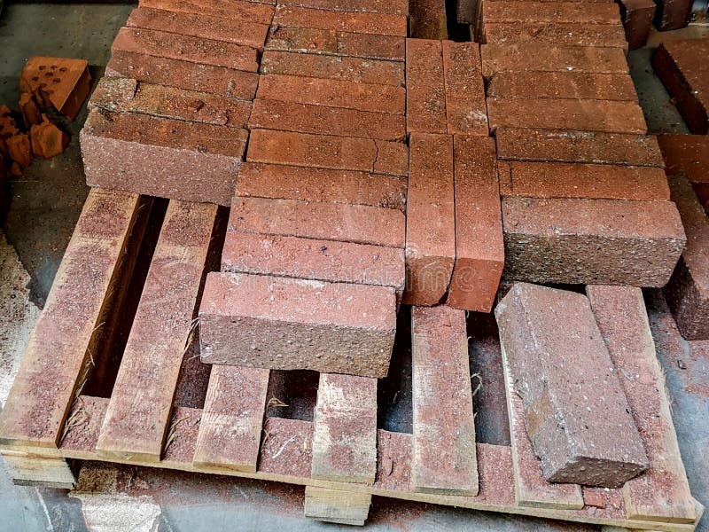 Pile of New Bricks for Construction. Group, Material. Stock Image ...