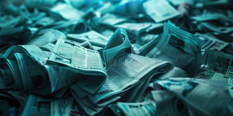 Newspaper stack stock photo. Image of office, reading - 382859938