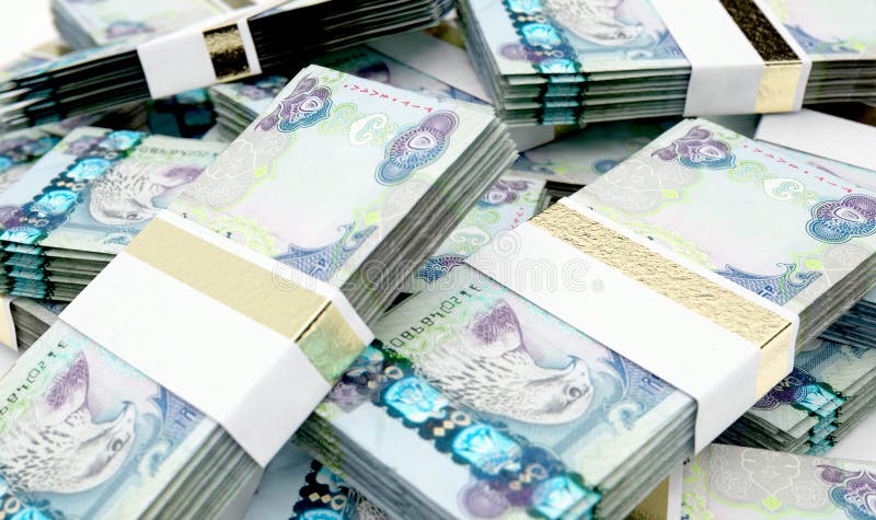 Scattered Dirham Banknote Pile Stock Illustration - Illustration of ...