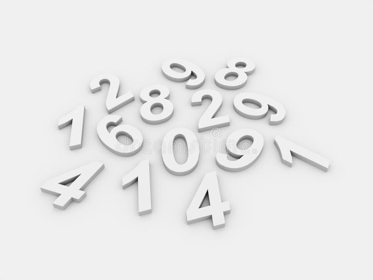 Pile of numbers stock illustration. Illustration of concept - 31308115