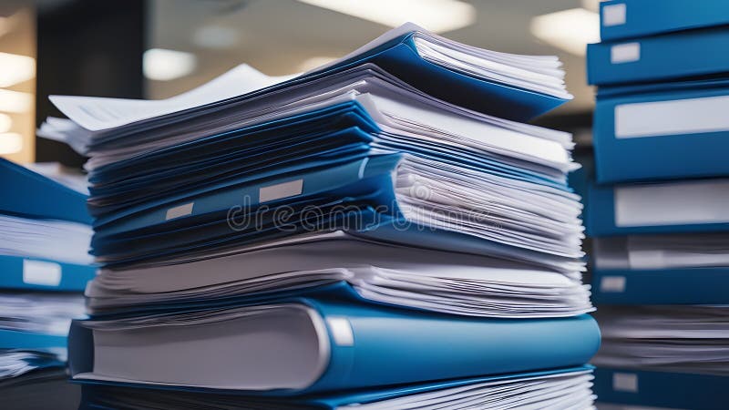 Pile of Office Paperwork Documents, Reports, Files, Business ...