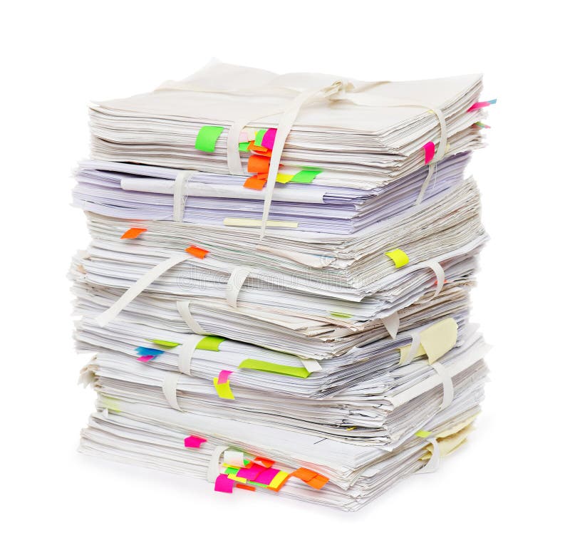 Pile of official papers stock photo. Image of working - 18536476
