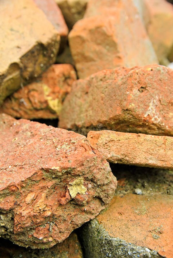 Pile of Old, Aged Bricks, Detail Stock Photo - Image of detail ...