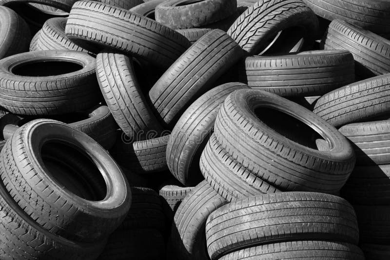 Worn out used tires stock image. Image of threadbare - 14402665