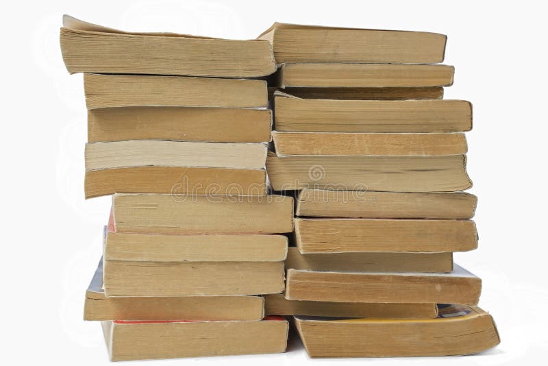 Pile of Yellowed Pocket Books Stock Photo - Image of reading, published ...