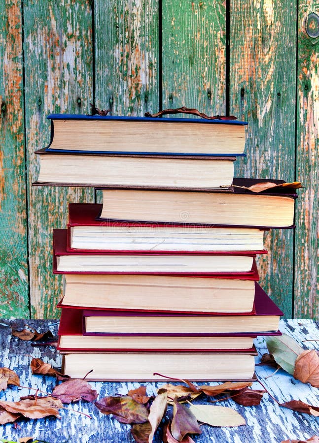 Pile of the Old Books stock photo. Image of outside - 202931198