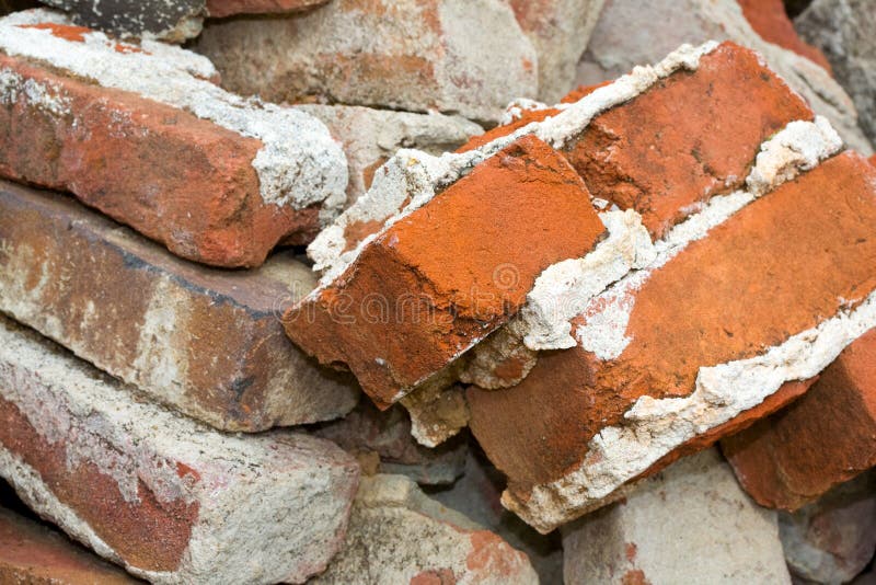 Pile of Old Bricks stock image. Image of grungy, junk - 5056465