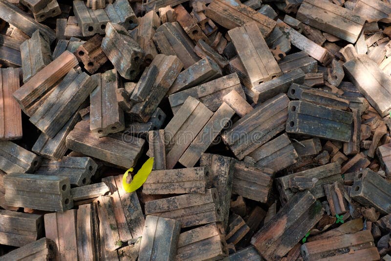 Pile of Old Bricks stock image. Image of manufacture - 55601933