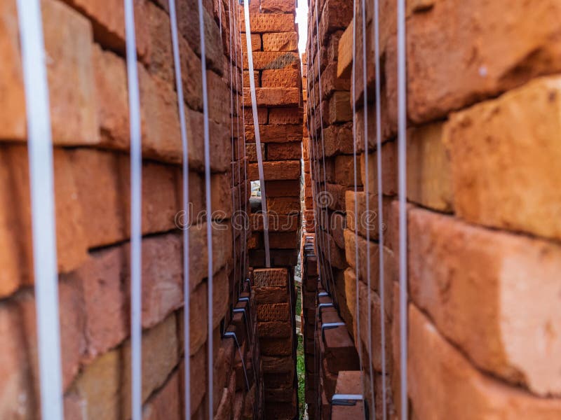 A Pile of Old Bricks Stacked on Top of Each Other Stock Image - Image ...