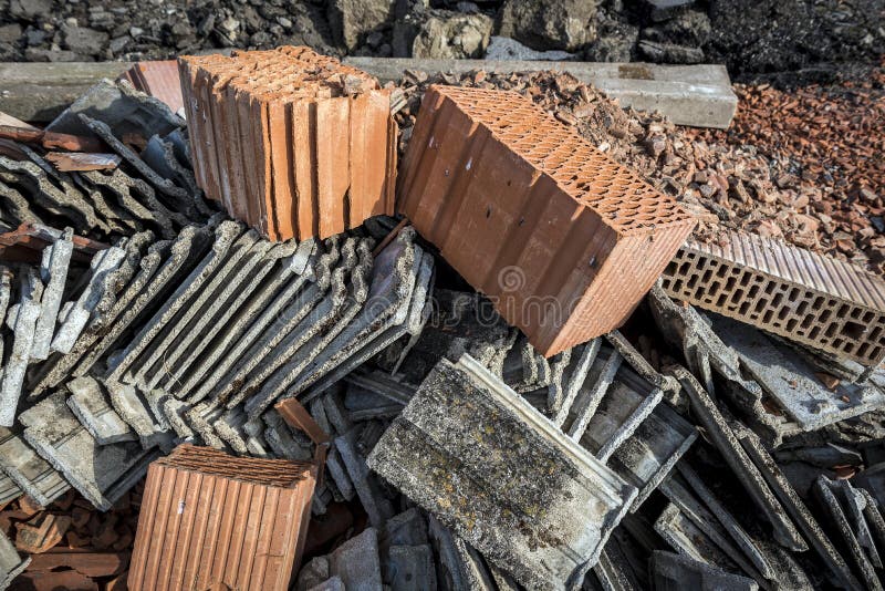Pile of Old Building Material Stock Photo - Image of structure, outdoor ...