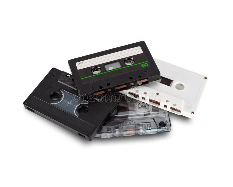 Pile of Old Cassette Tapes. Stock Photo - Image of tape, used: 51472756