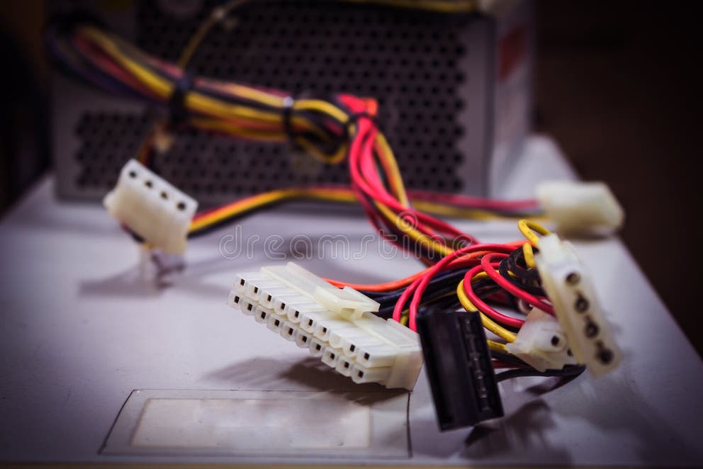 Pile of Old Computer Cables Stock Photo - Image of chip, devices: 73685132