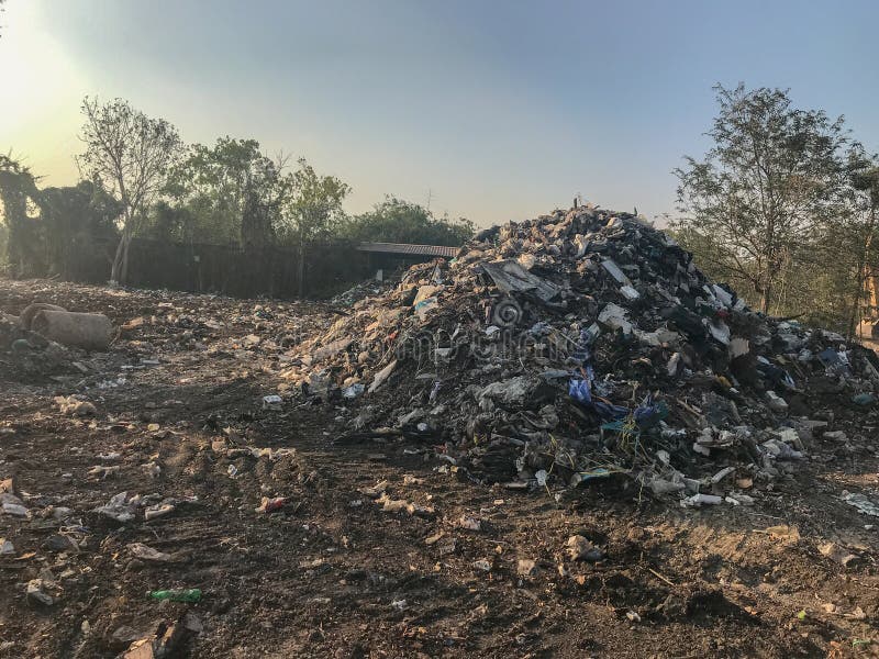 Old Dirty Garbage in Construction Site Stock Photo - Image of metal ...