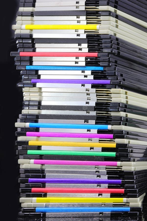 Pile of Old Floppy Disks Where Data Was Saved during the 1990s and ...