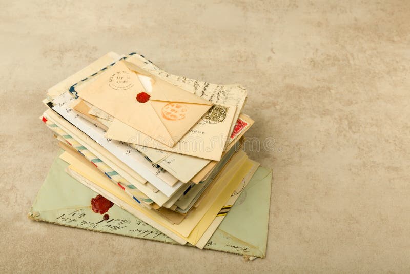 Pile of old letters stock photo. Image of nostalgic, card - 58640906