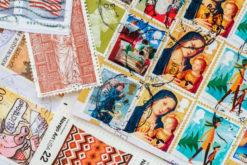 Old Random Used Postage Printed Stamps from Various Countries and ...