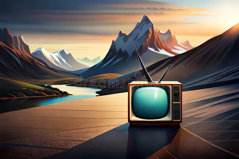 Pile of Old Retro Tv. Generative AI Stock Illustration - Illustration ...