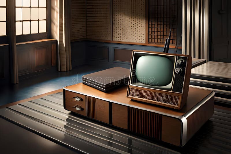 Pile of Old Retro Tv. Generative AI Stock Illustration - Illustration ...