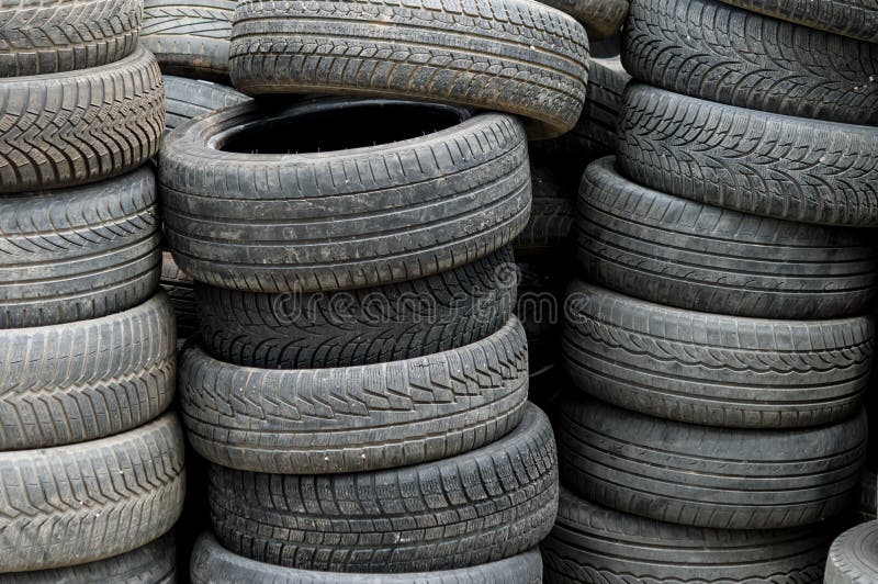 Stack Four Tires Neatly Arranged Clean Background Stock Photos - Free ...