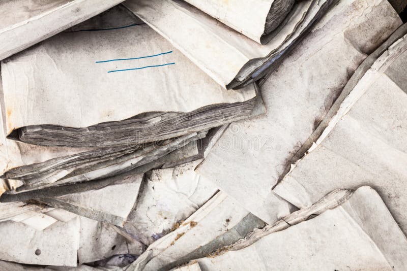 Old Useless Paper Documents on the Landfill Stock Image - Image of ...