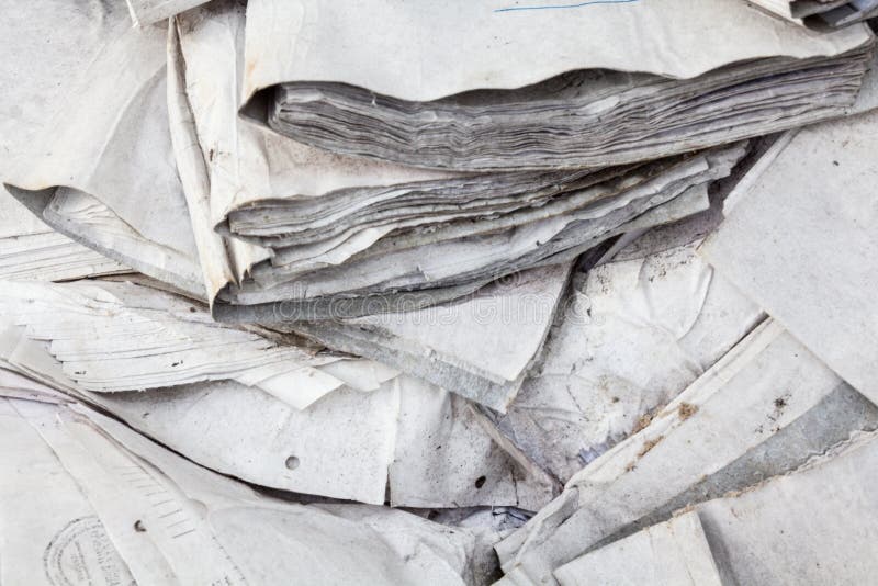 Useless Paper Documents on the Landfill Stock Image - Image of needless ...