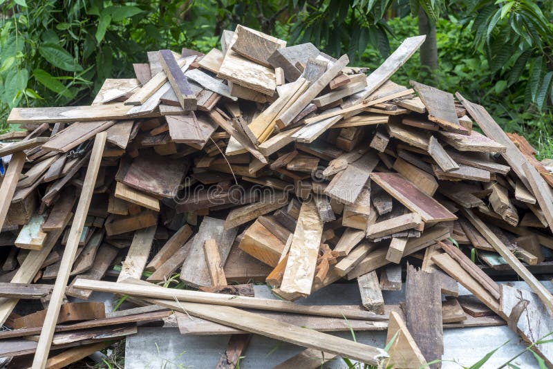 Pile of Old Wood Chips , Scrap Wood - for Background Stock Image ...