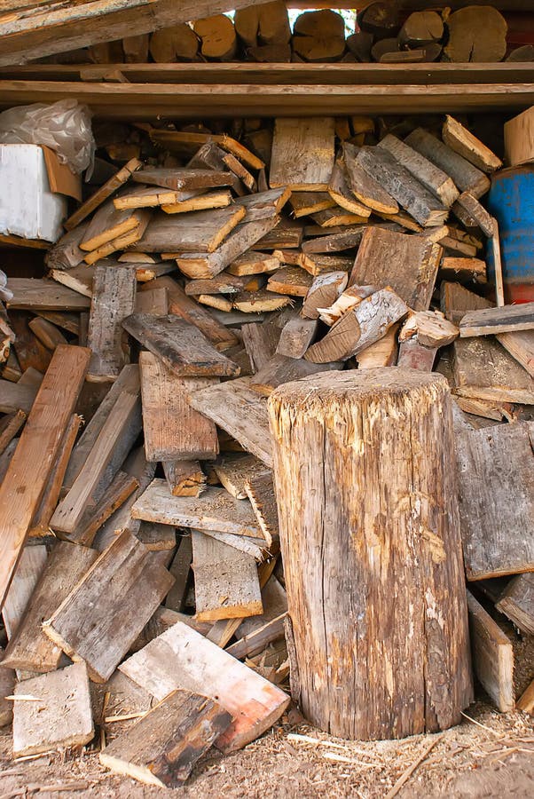 A Pile of Old Wood Chips, Scrap Wood, Wooden Blocks, Old Boards. Stock ...