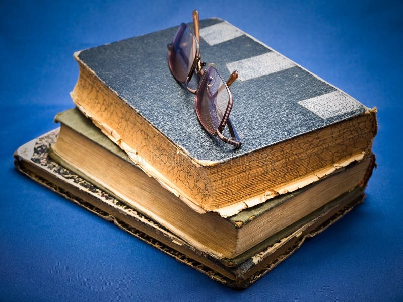 Pile of oldbook stock photo. Image of blue, bookstore - 8566838