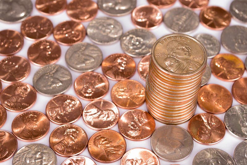 Pile of one cent coins stock photo. Image of cent, cash - 32583542