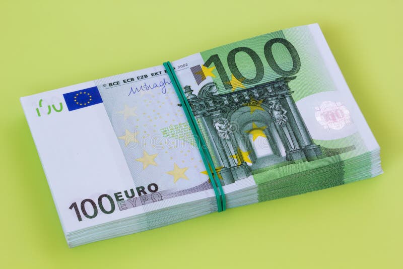 Pile of One Hundred Euro Banknotes Stock Photo - Image of creative ...