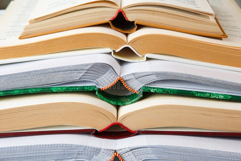 Pile of open books stock photo. Image of literature, publication - 67667104