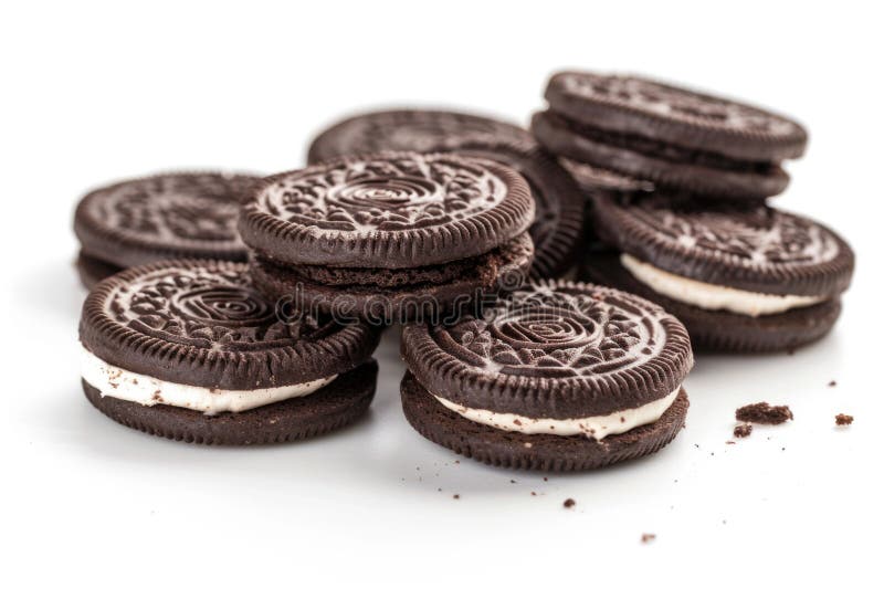 A Pile of Oreo Cookies on a White Surface, Perfect for Baking or ...