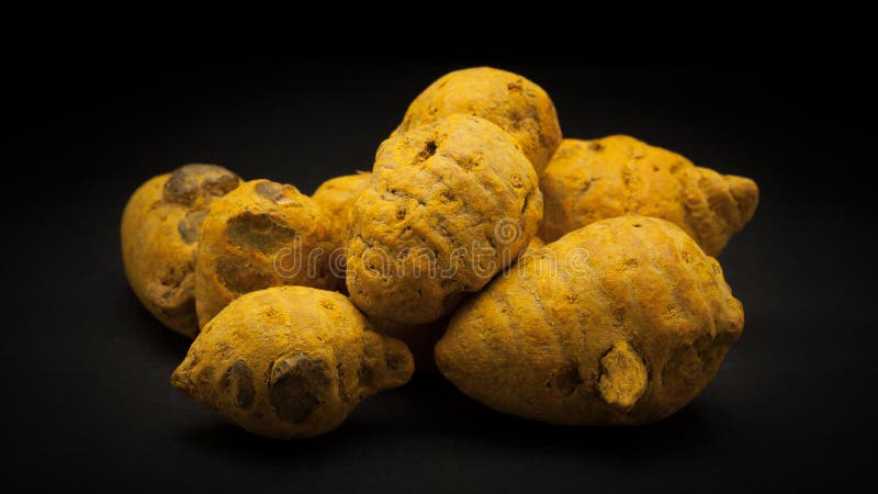 Pile of Organic Round Turmeric (Curcuma Longa) Stock Photo - Image of ...