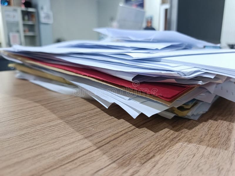 Pile of Paper As a Result of Work Stock Photo - Image of paper, pile ...