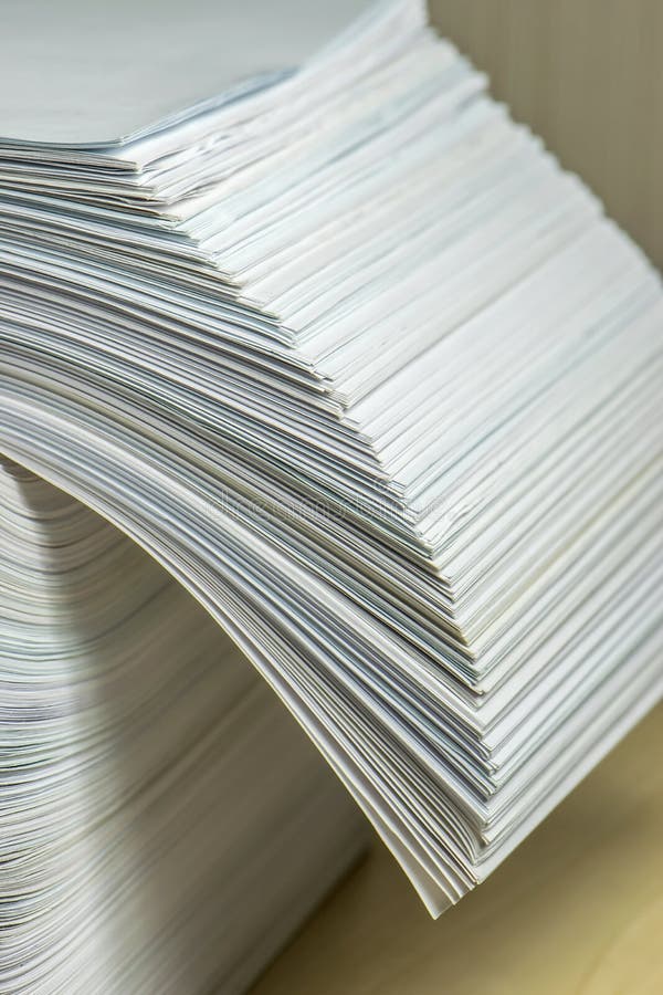 Pile of Paper Documents in the Office Stock Photo - Image of folder ...