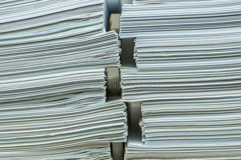 Pile of Paper Documents in the Office. Waste Paper, Paper Trash Stock ...