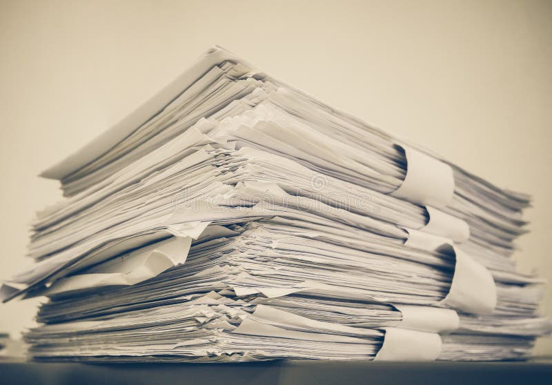 Pile of paper stock image. Image of printing, typography - 8819609