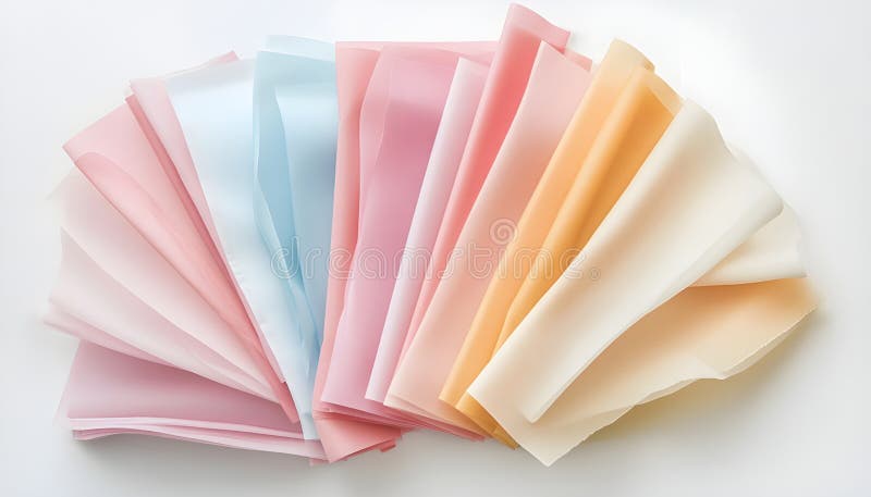 Pile of Paper Sheets on White Background, Top View Stock Photo - Image ...