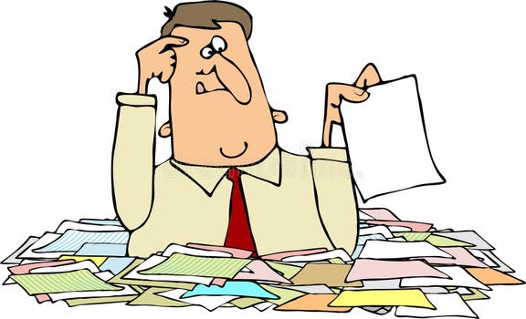 Cartoon Man Pile Papers Stock Illustrations – 445 Cartoon Man Pile ...