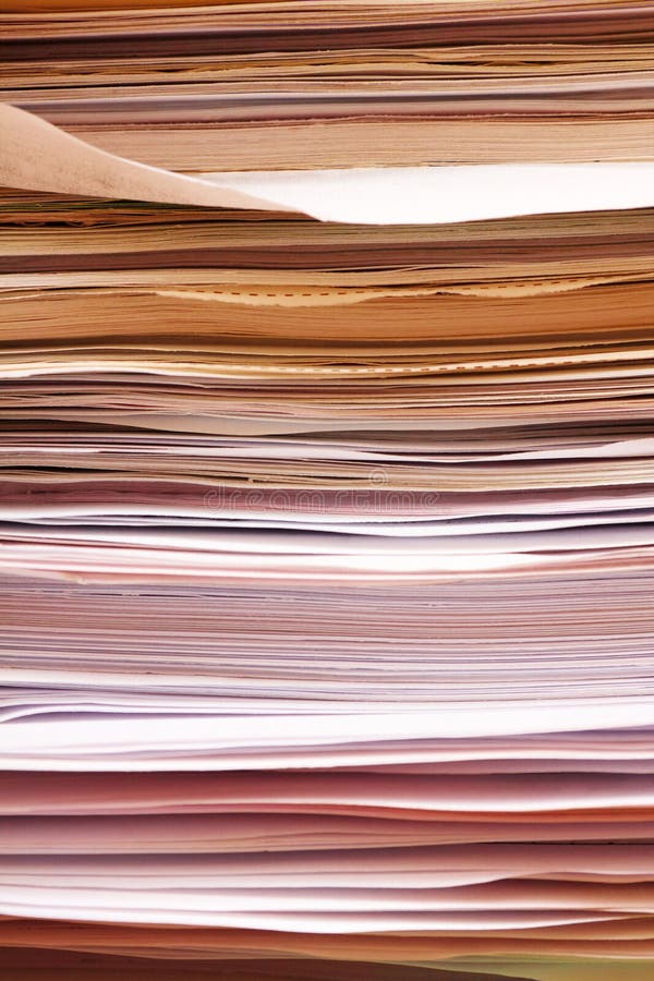 Pile of papers stock image. Image of file, library, office - 26632141