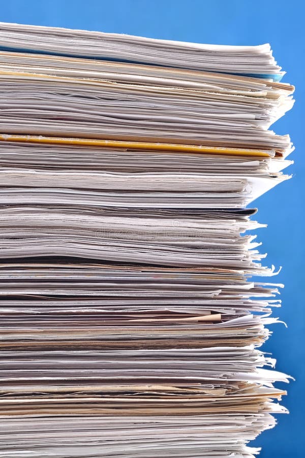 Overflowing Paperwork Pile #2 Stock Photo - Image of inbox, homework ...