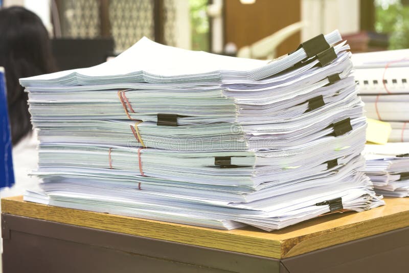 Pile of Papers Laid Overlap Stock Image - Image of background ...