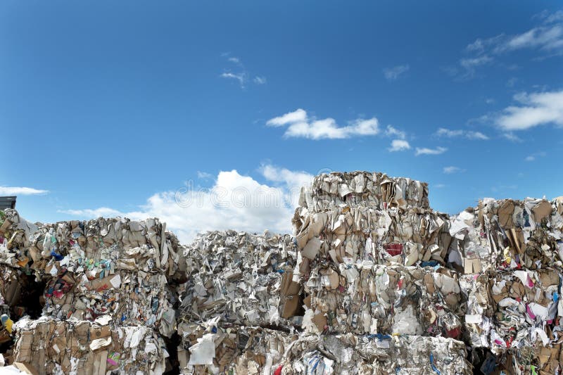 Paper recycling stock image. Image of blue, clouds, industry - 30243187