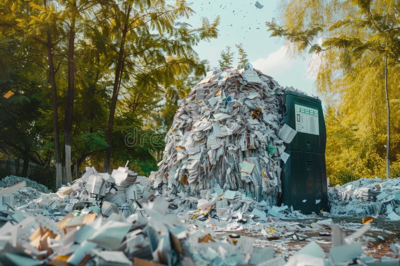 A Pile of Papers Resting on Top of a Pile of Trash, Suggesting ...